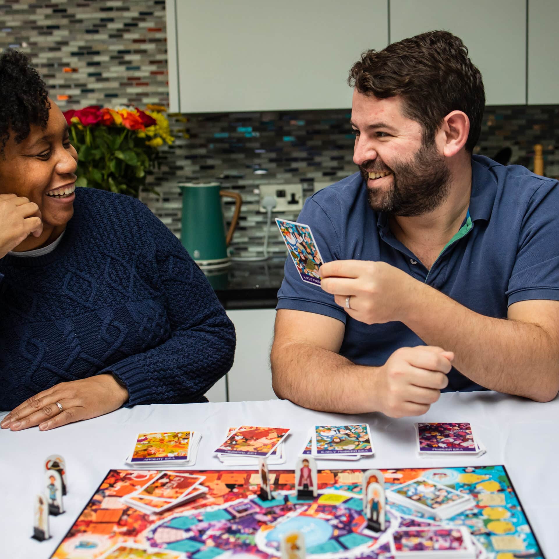 History Board Game: Fun Family Race Through Time Game